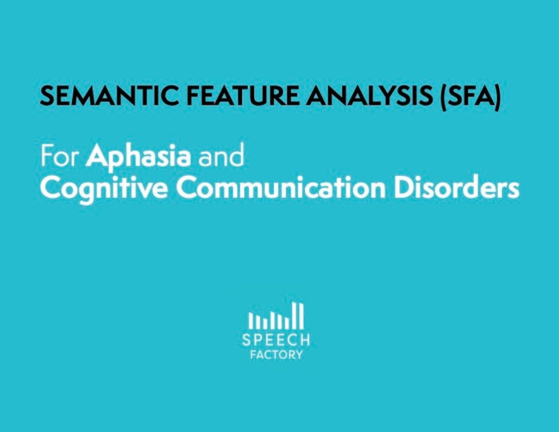 Semantic Features Analysis SFA - Speech and Language Worksheet SLP - Etsy