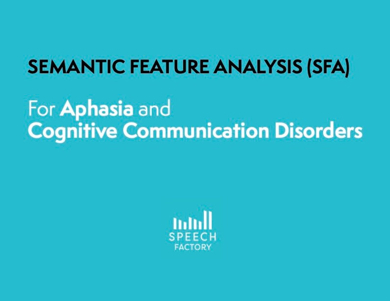 Semantic Features Analysis SFA Speech And Language Worksheet SLP Etsy