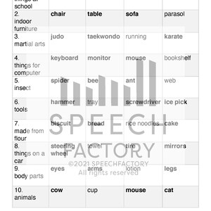 Convergent & Divergent Naming Tasks Aphasia SLP - Etsy