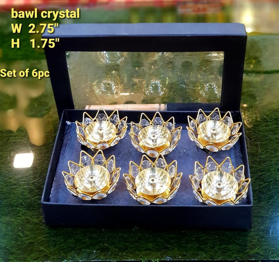 50 PC Brass Diyas Crystal Shape Akhand Jyot Diya Deepak Diwali - Etsy
