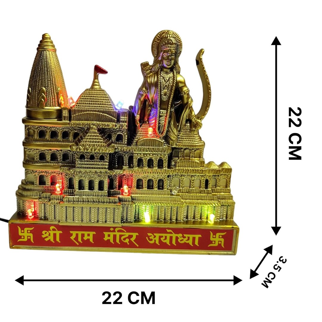 Ram Mandir Ayodhya Model Authentic Design Ideal for Home Temple, Home ...