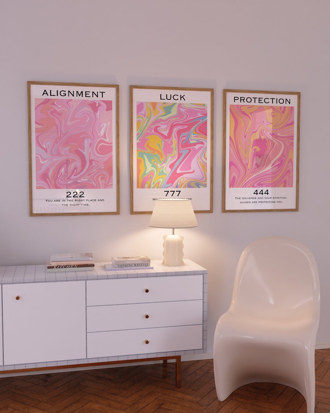 Set of 9 Angel Numbers Aura Poster 777 222 Aesthetic Room Decor ...