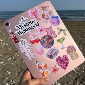 Aesthetic Sticker Set, Laptop Sticker Bundle, Coquette Girly Sticker ...