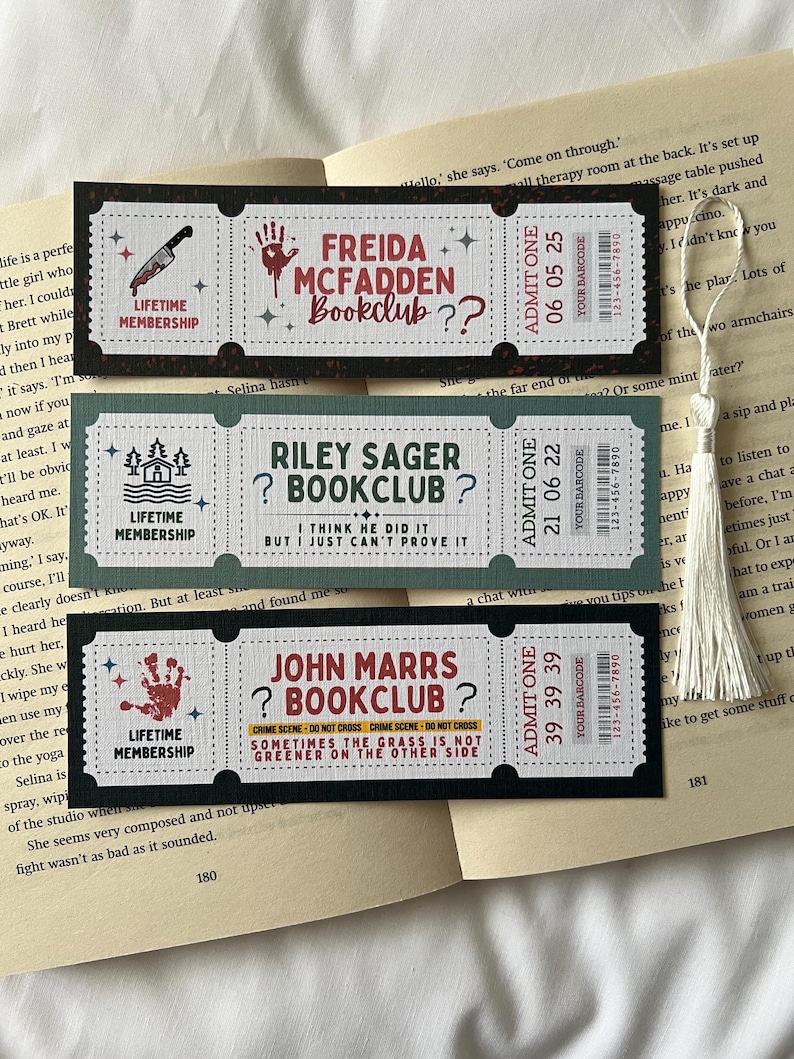 Thriller Bookmarks | Freida Mcfadden | Riley Sager | John Marrs ...