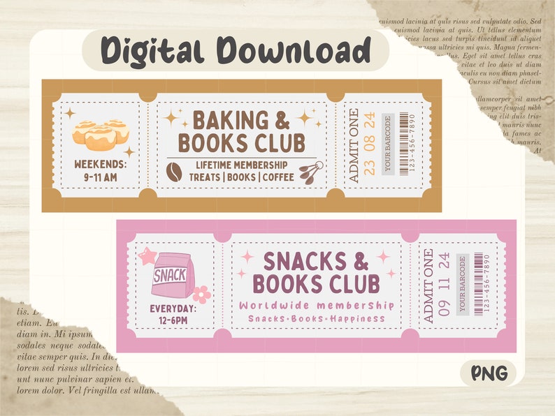 Baking and Snacks Bookmark Designs | PNG File | Printable Bookmarks ...