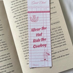 Guest Check Bookmarks | Cowboy Western Bookmarks | Bookish Gift ...