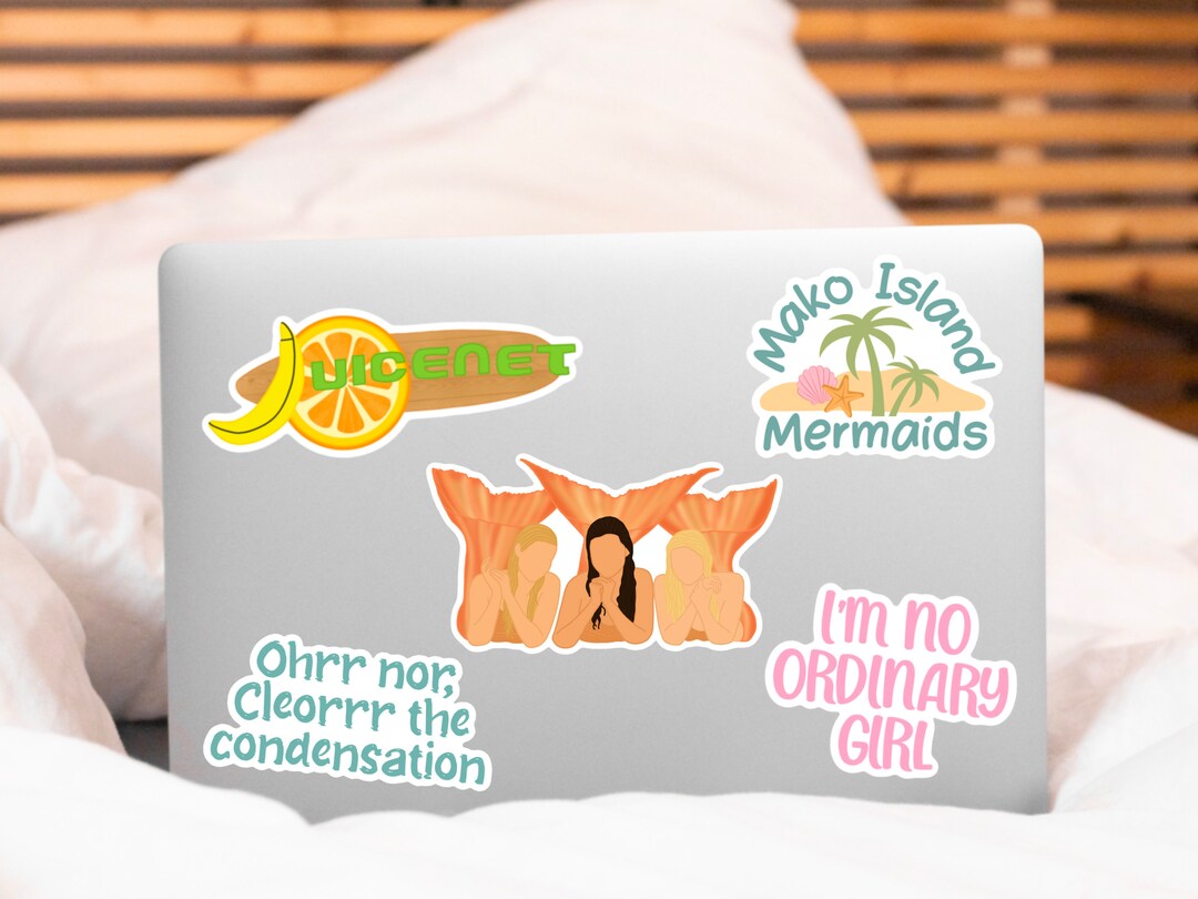 Mermaid Inspired Stickers Nostalgic TV Show Stickers Summer Stickers ...