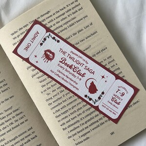 Vampire Bookmarks | Fantasy Bookmarks | Bookish Gift | Bookmark Ticket ...