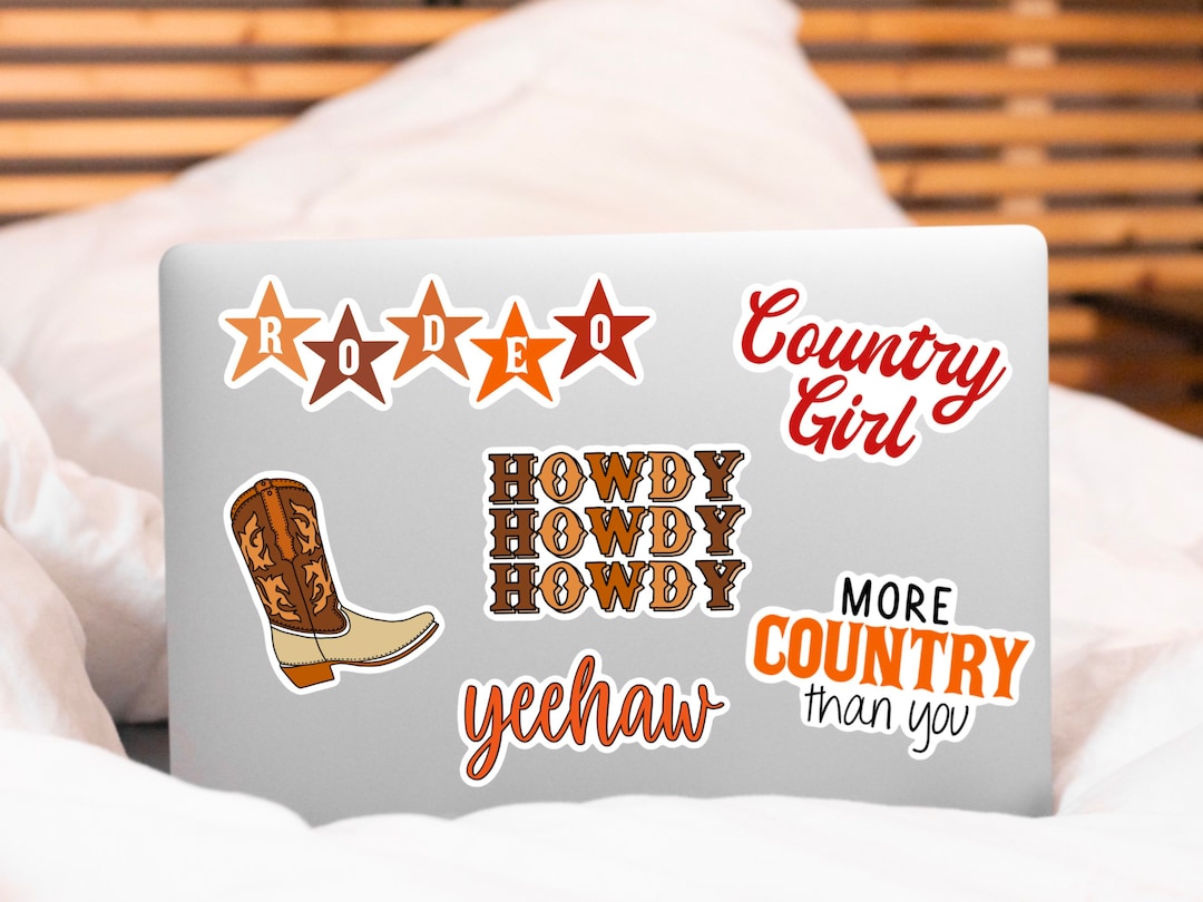 Western/cowboy Inspired Stickers Separate or Pack Laptop, Notebook ...