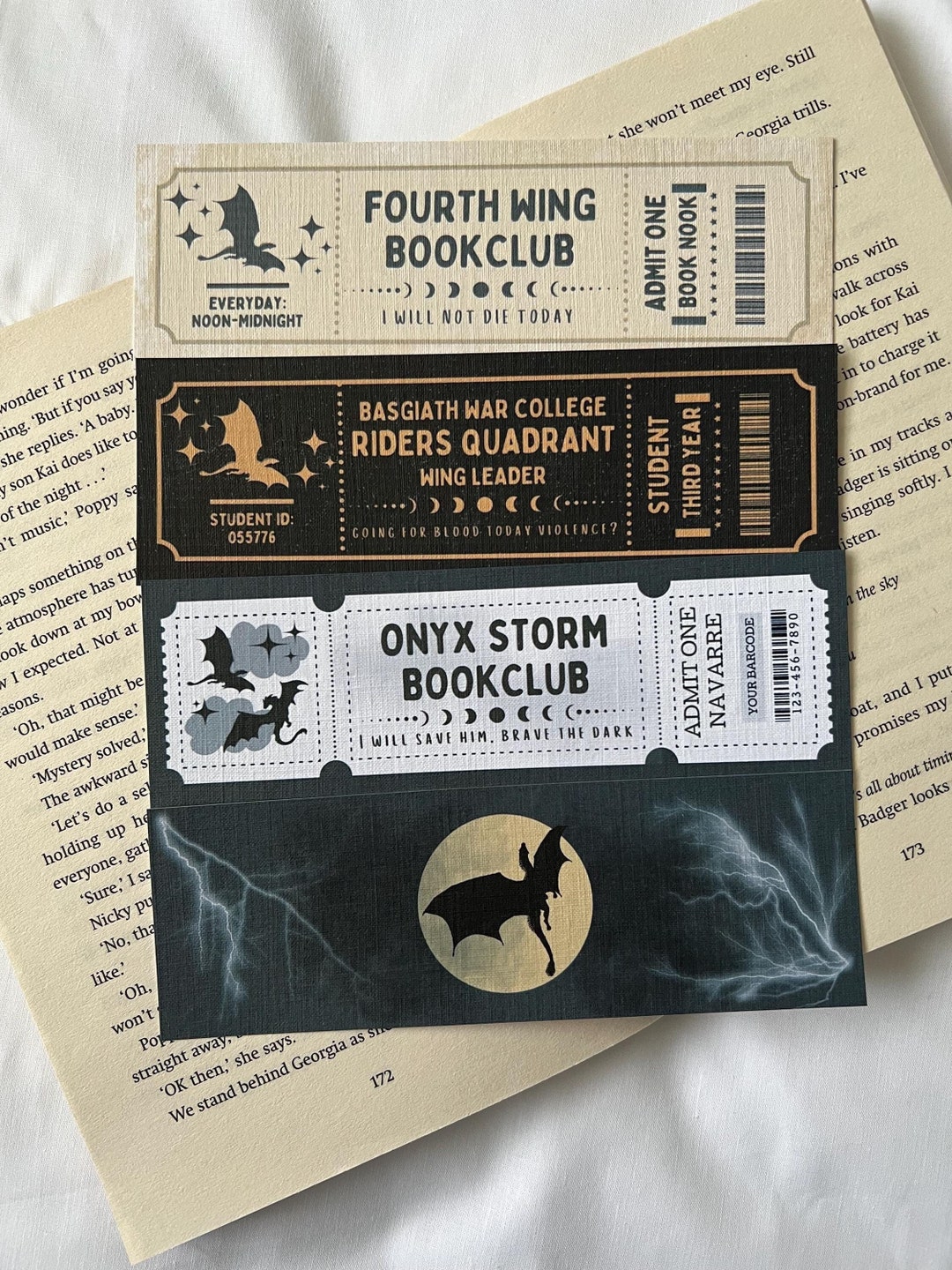 Dragon Bookmarks | Fantasy Bookmarks | Bookish Gift | Bookmark Ticket ...