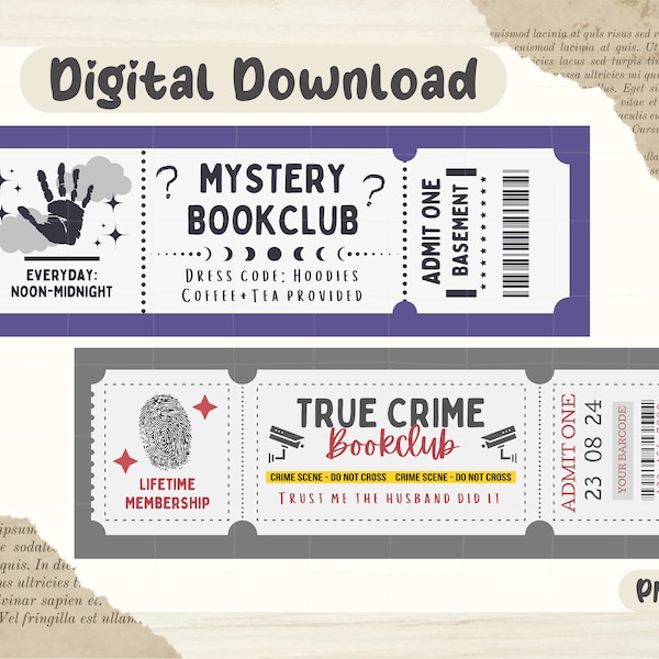 Printable Crime Bookmark - Etsy