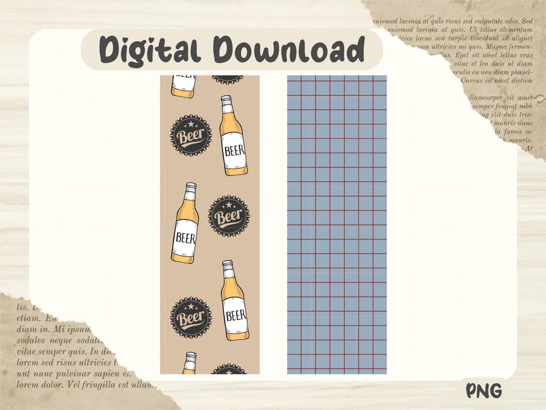 Beer & Checkered Bookmark Designs | PNG File | Printable Bookmarks ...