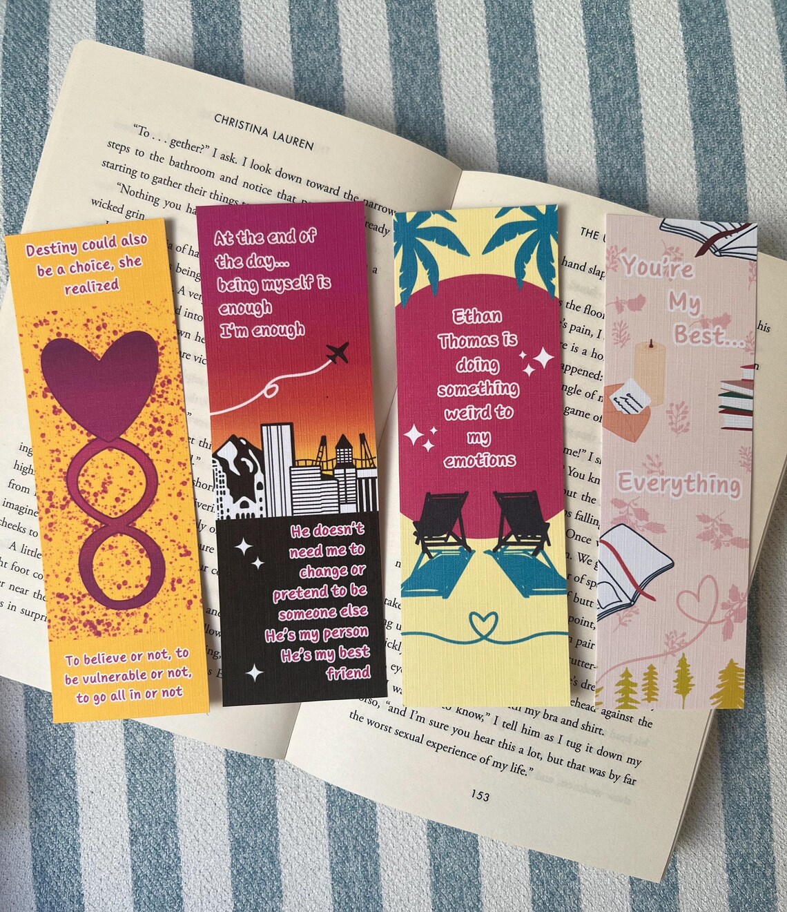 C.L Romance Bookmark Designs | PNG File | Printable Bookmarks | Digital ...