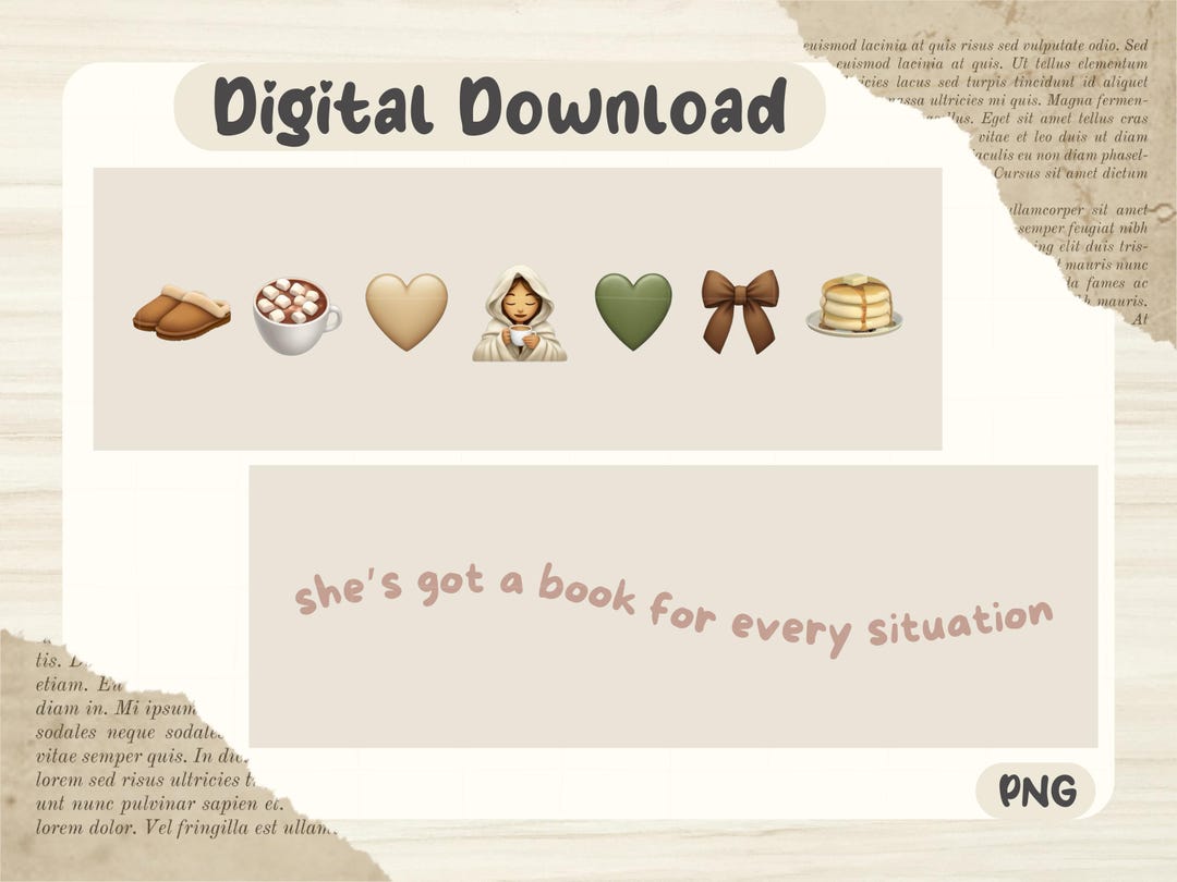 Cozy Beige Bookmark Designs | PNG File | Aesthetic Emoji Bookmarks ...