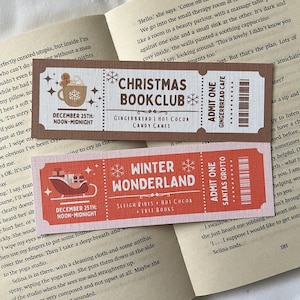 Christmas Bookclub and Winter Wonderland | Bookish Gift | Bookmark ...