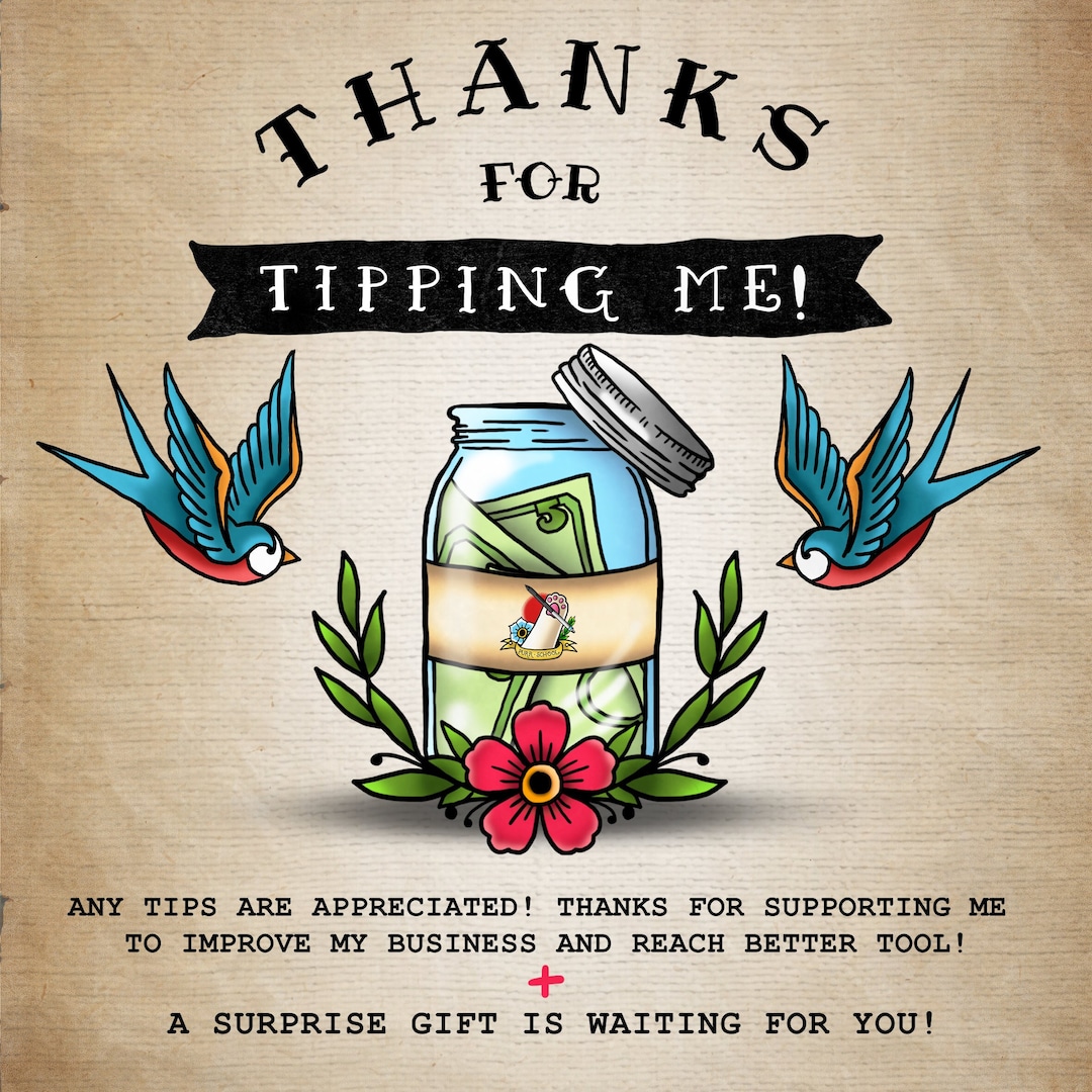 Thanks for Tipping Me! - Etsy