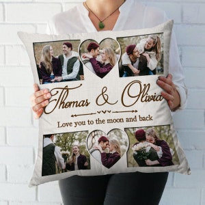 Wedding Pillow With Couple Photo Collage - Etsy