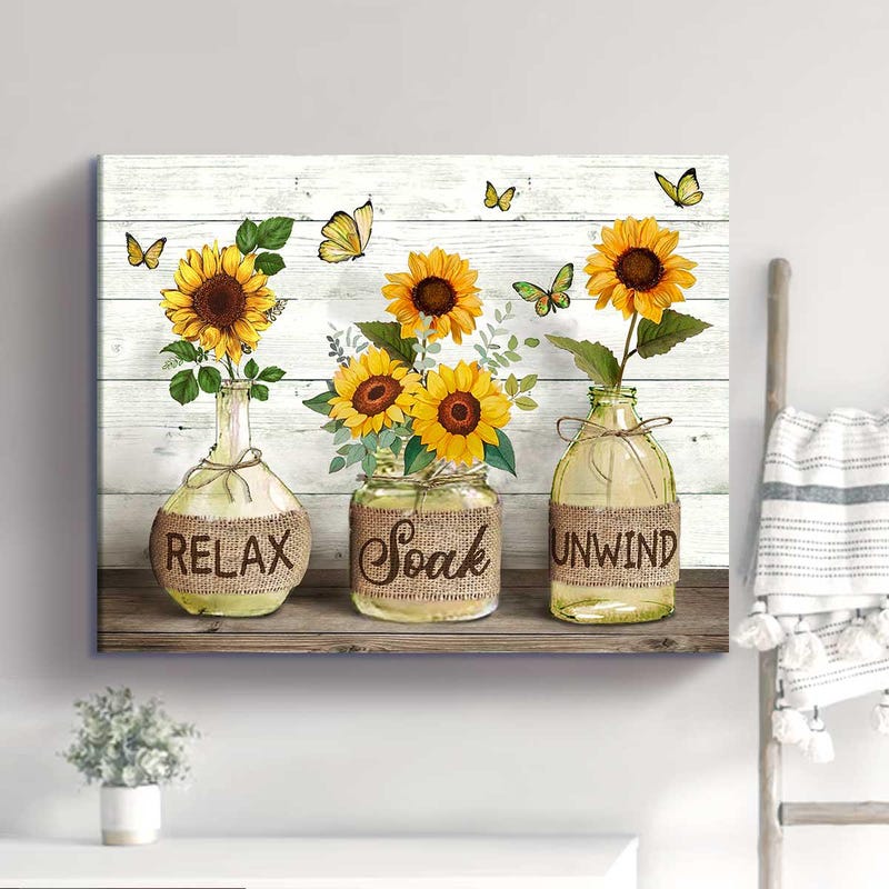 Sunflower Bathroom - Etsy