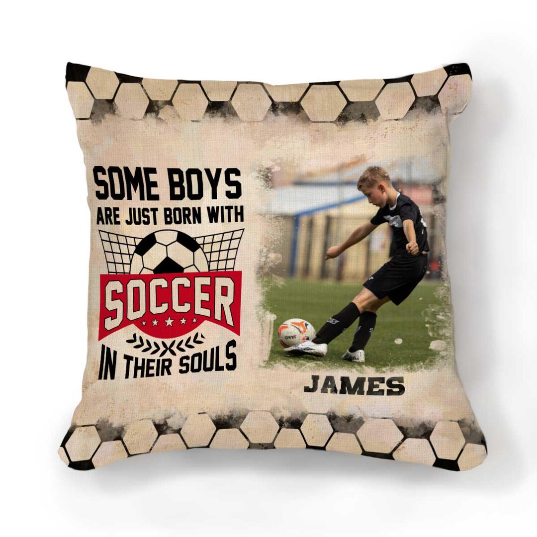 Personalized Soccer Photo Pillow, Custom Sports Gift - Etsy