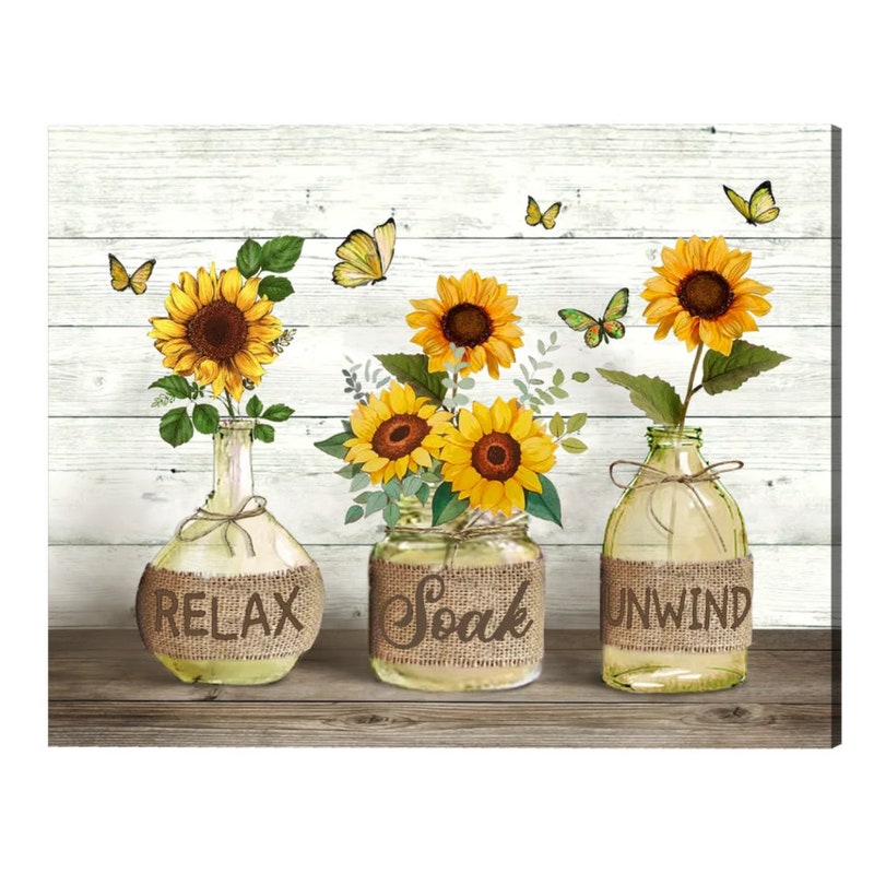 Sunflower Bathroom - Etsy