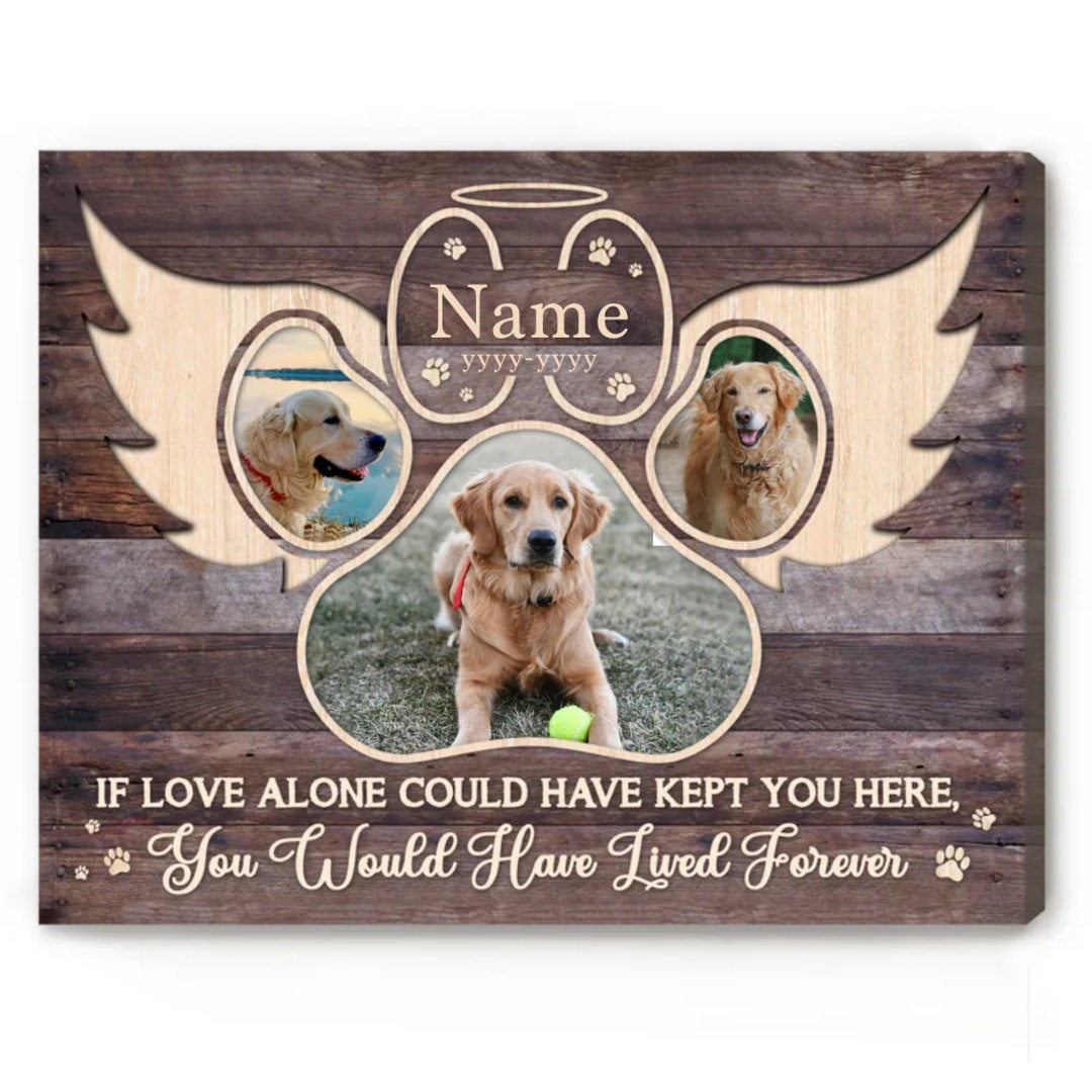 Custom Dog Memorial Photo Canvas: Pet Loss Sympathy Gift - Etsy