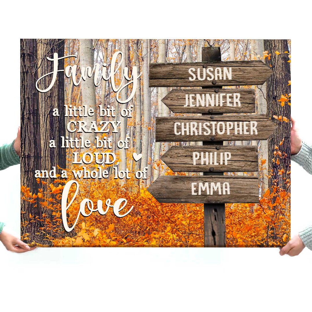 Personalized Name Vintage Street Sign Canvas, Custom Name Direction ...
