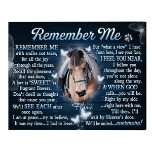 Personalized Horse Memorial Canvas: Pet Loss Sympathy Gift - Etsy