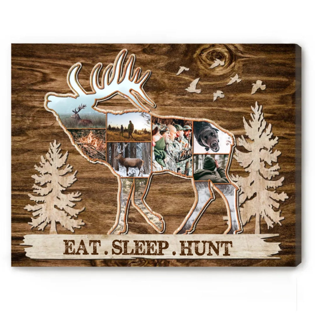 Hunting Elk Photo Collage Canvas, Christmas Gifts for Elk Hunter, Elk ...