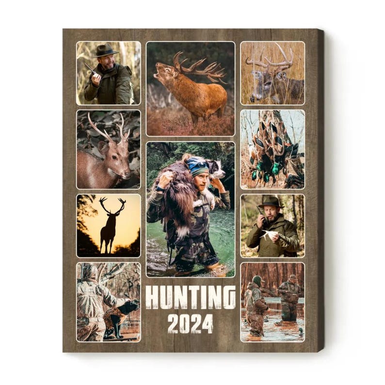 Personalized Hunting Photo Collage Canvas: Gifts for Hunter - Etsy