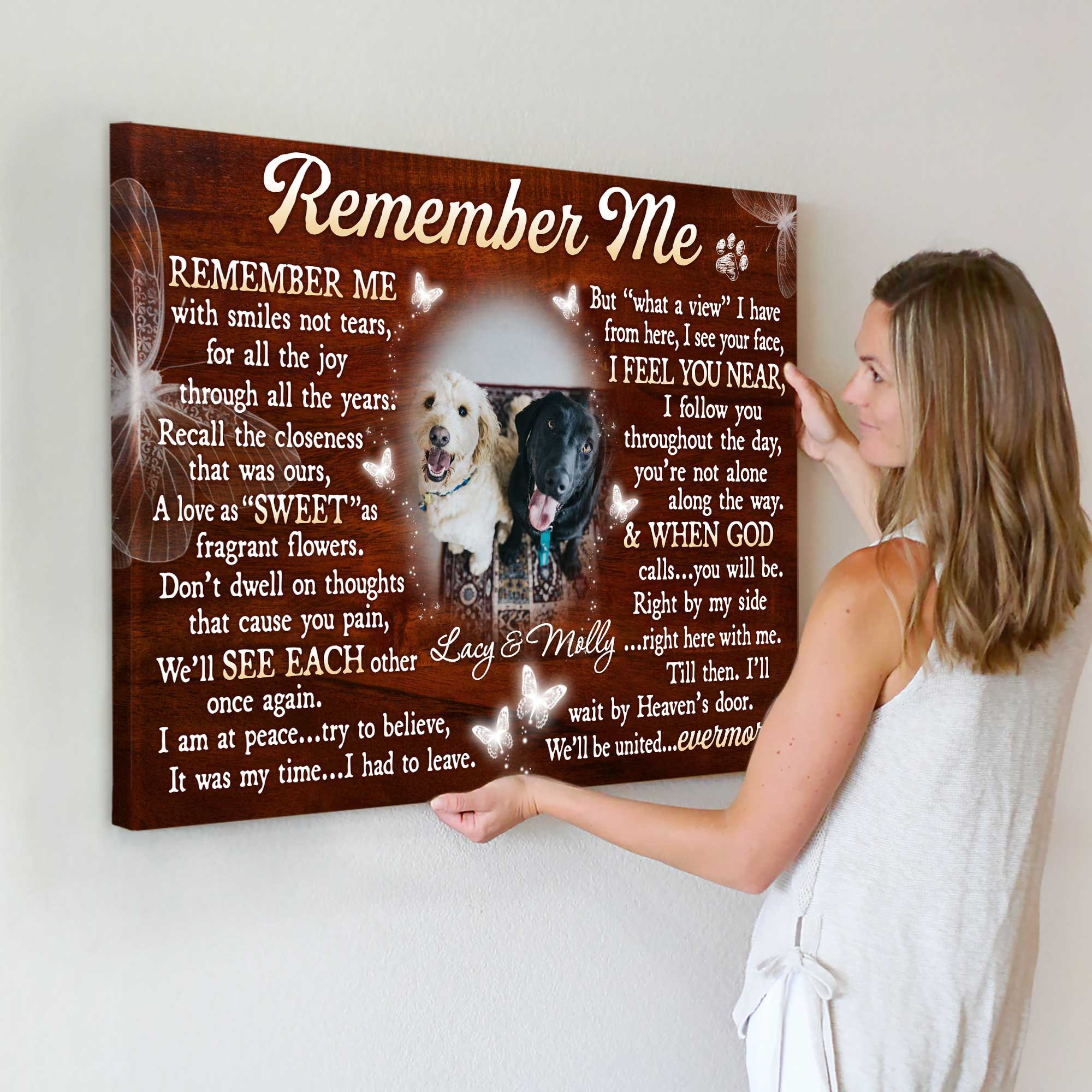 Remember Me Dog Memorial Canvas: Pet Loss Sympathy Gift - Etsy
