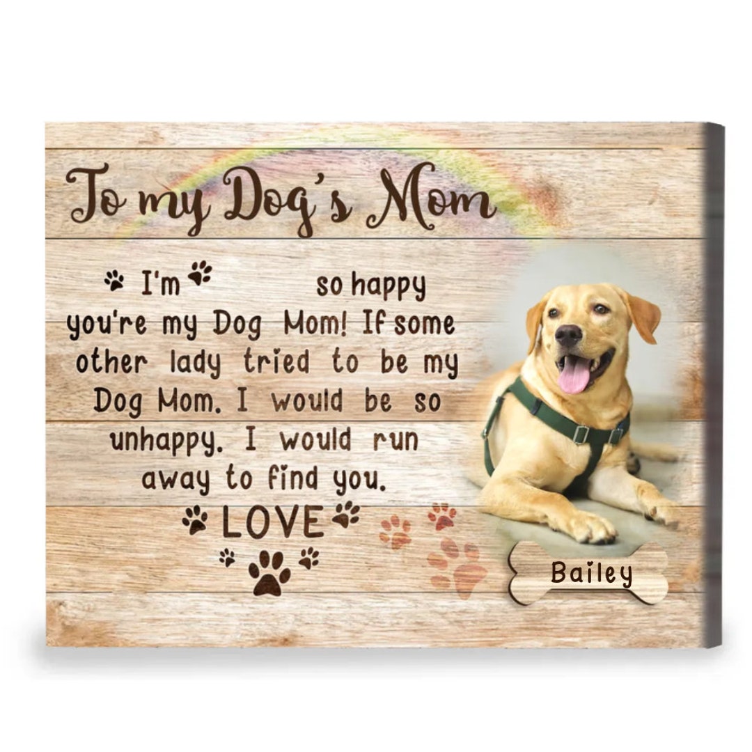 Personalized Dog Mom Gifts, Unique Gift for Dog Lover, Dog Portrait ...
