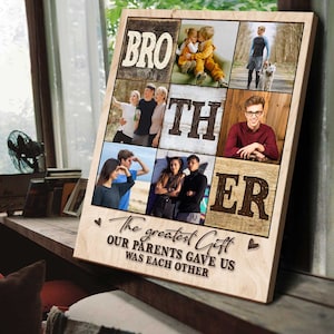 Gifts for Brother Photo Collage Canvas, Brother Birthday Gifts, Wedding ...