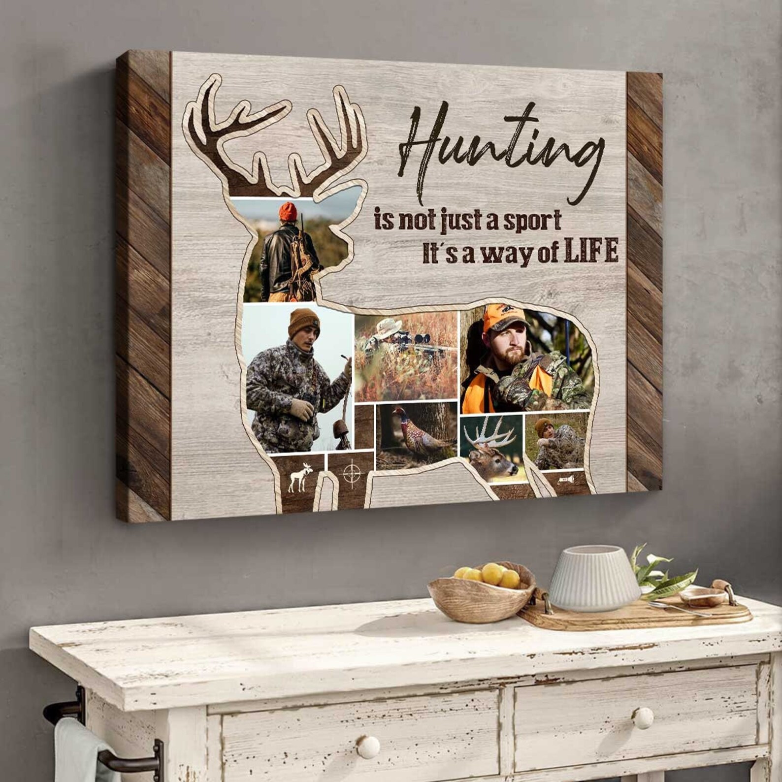 Personalized Hunting Photo Collage Canvas: Deer Hunter Gift - Etsy