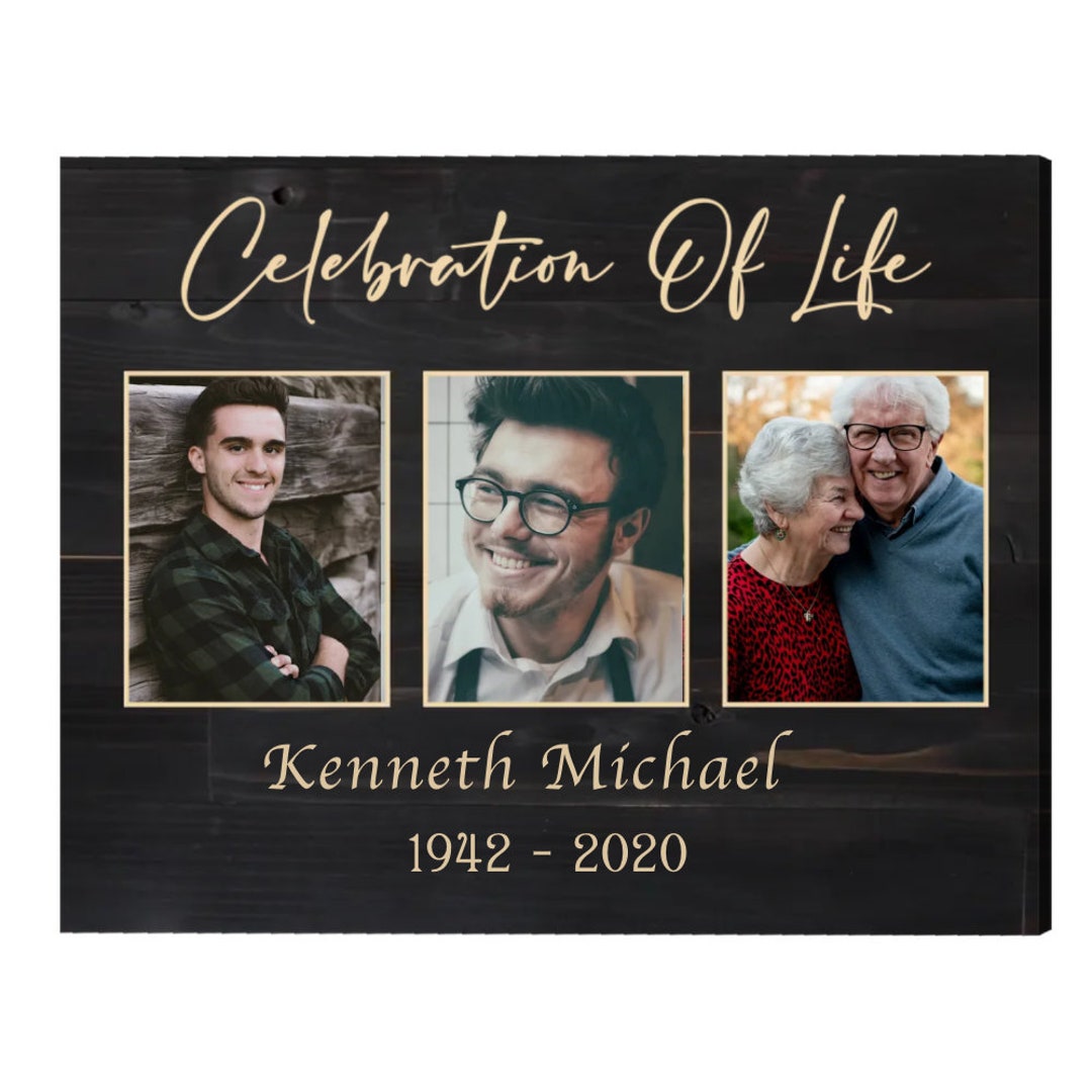 Custom Memorial Photo Canvas Loss of Loved One, Pictures With Deceased ...