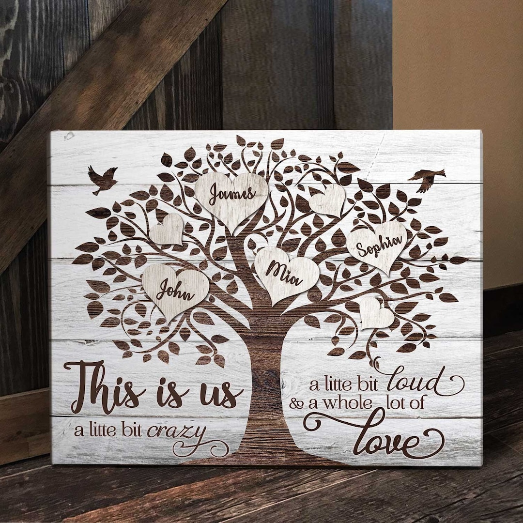 Personalized Family Tree Signs, Family Tree Wall Art, Gift for ...