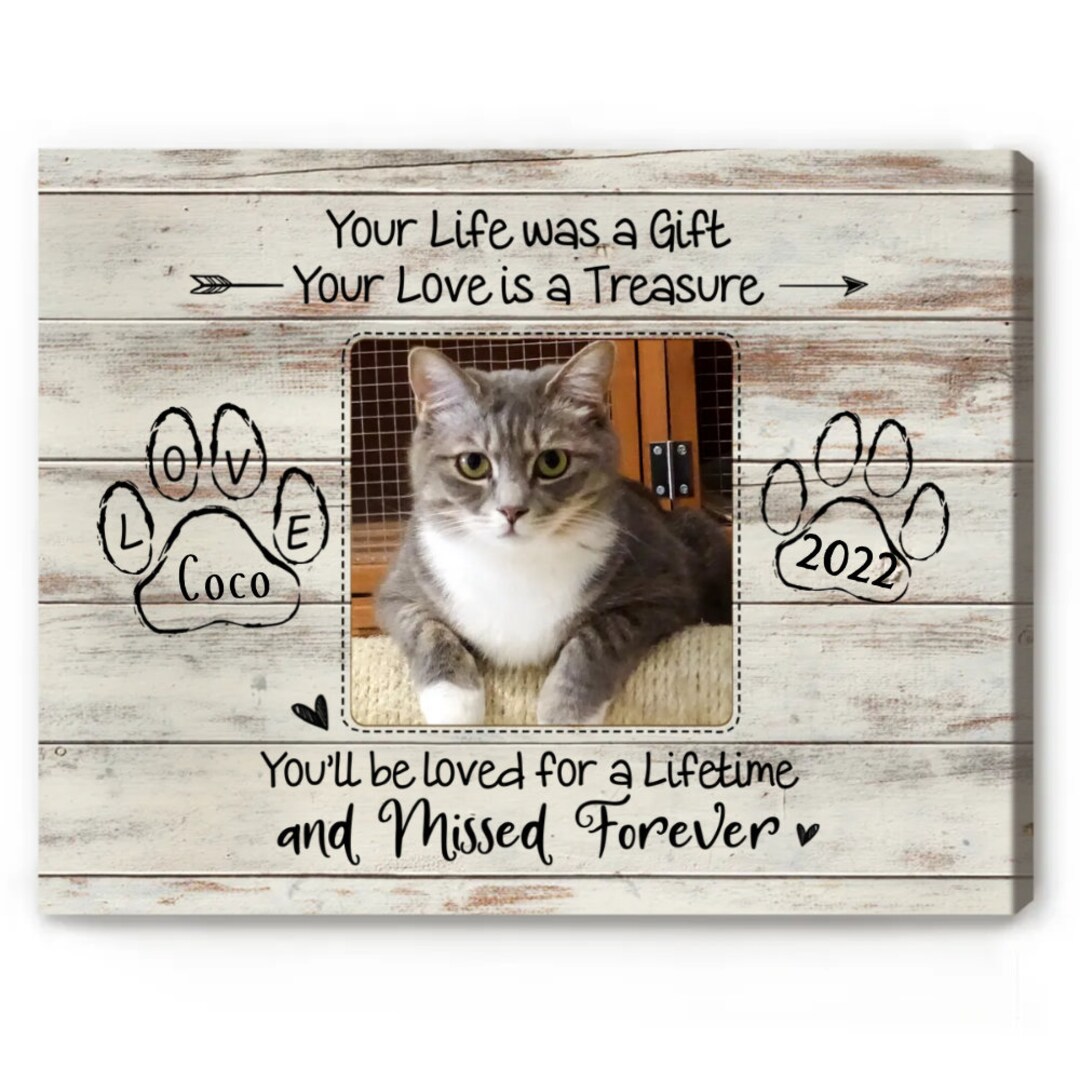 Personalized Pet Memorial Wall Art, Loss of A Dog Gift, Pet Photo ...