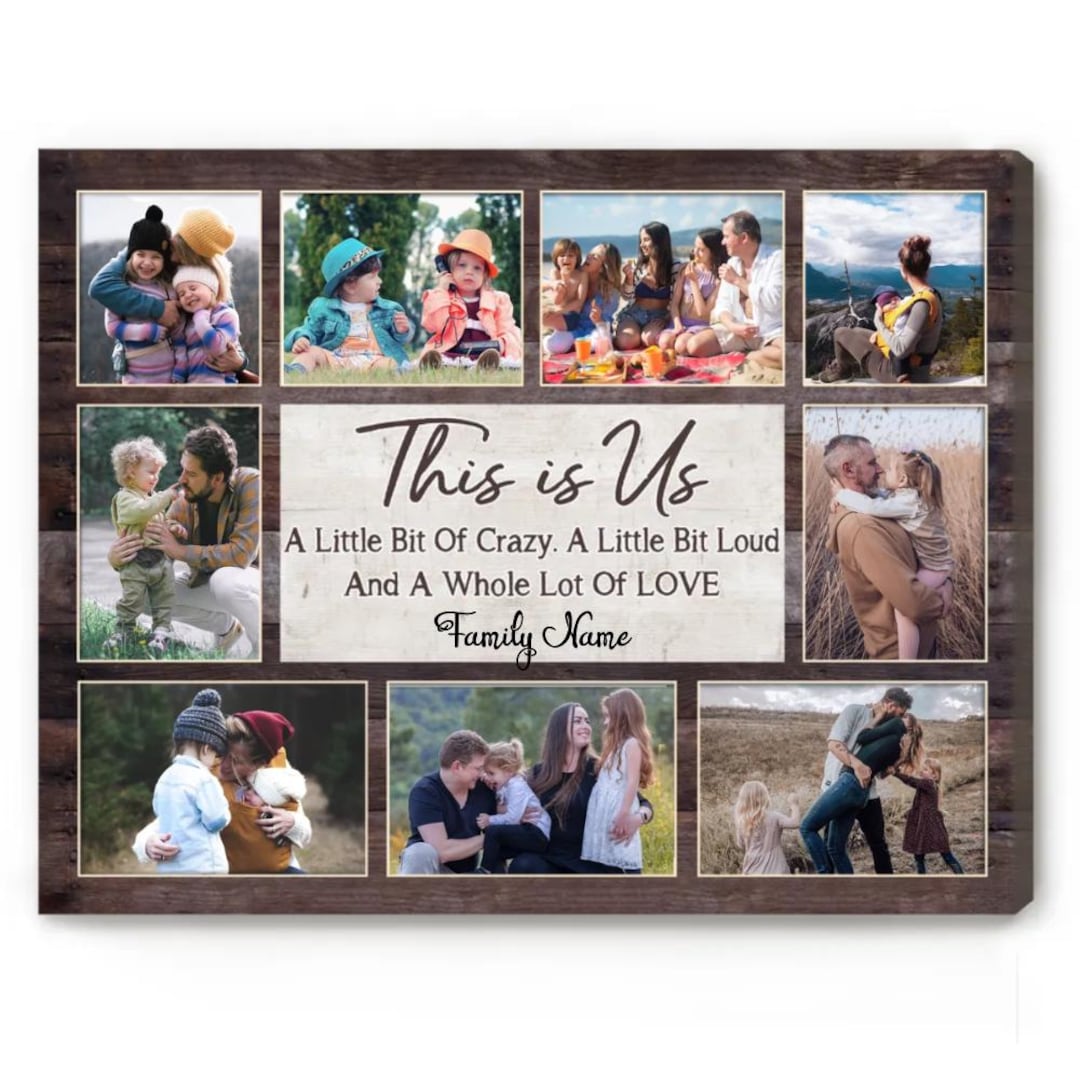 Personalized Family Photo Collage Canvas: Christmas Keepsake Gift - Etsy