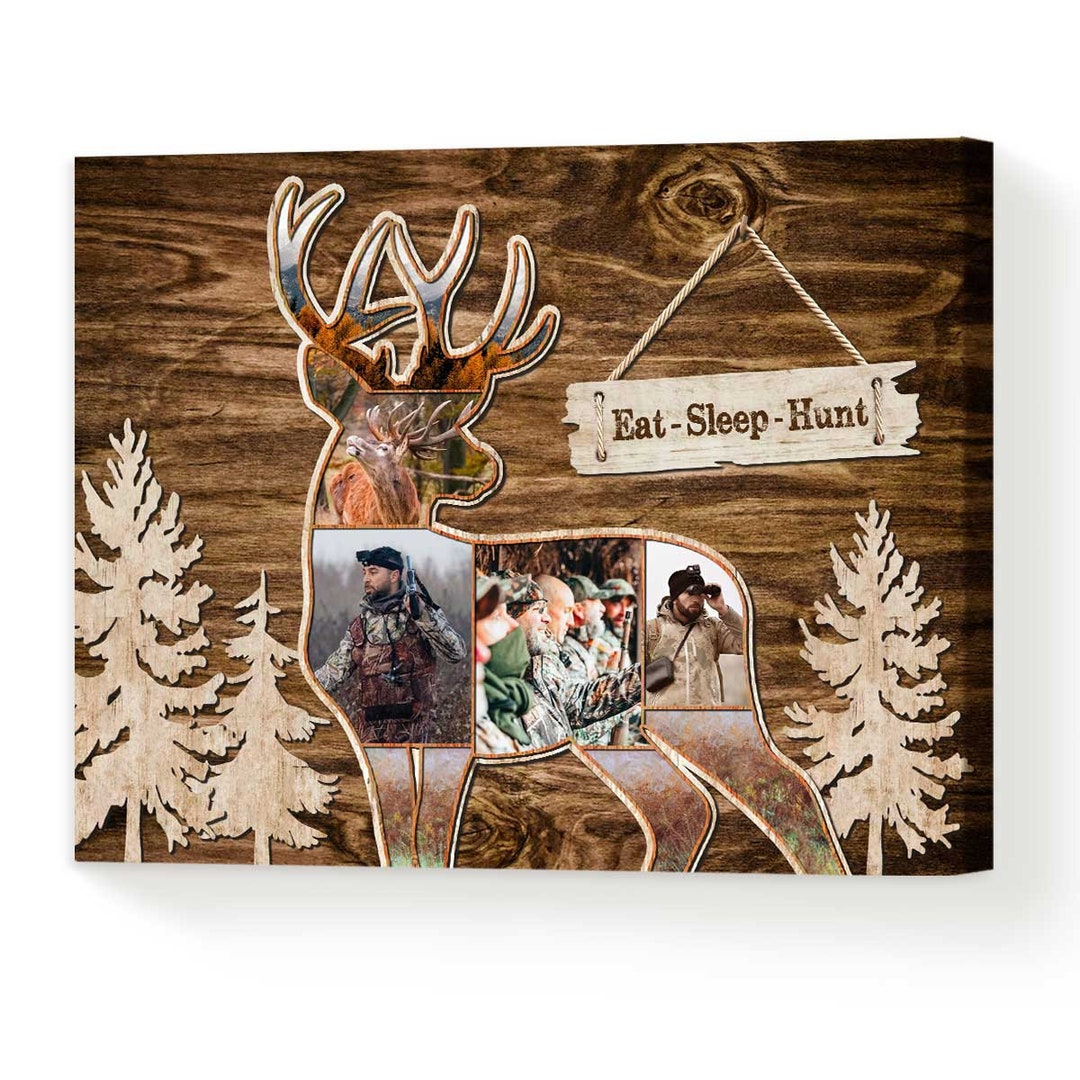 Personalized Hunting Photo Collage Canvas: Deer Hunting Gifts - Etsy