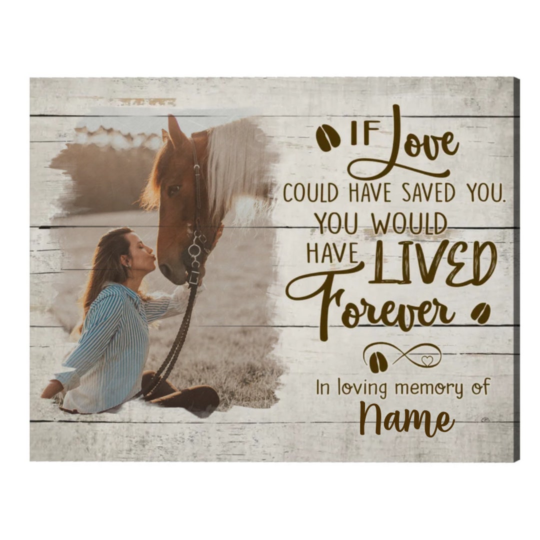 Personalized Horse Memorial Picture Frame, Horse Loss Gifts, Horse ...