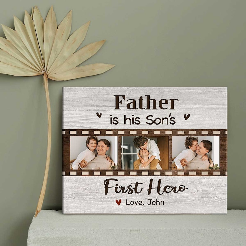 Personalized Father's Day Photo Canvas Art: Dad Gifts From Son - Etsy