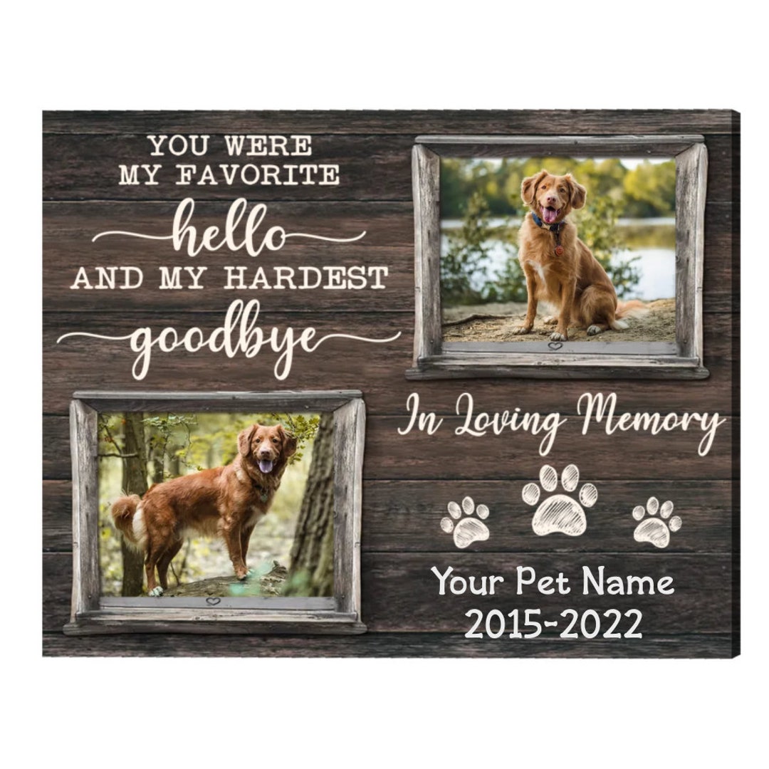Personalized Pet Loss Gifts, Sympathy Gift for Loss of Dog, Dog Passed ...