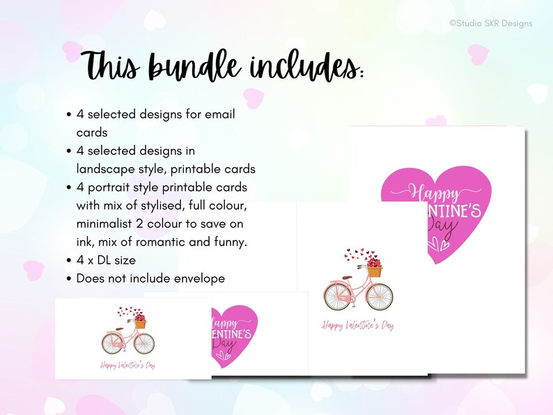 Printable Valentine's Day Cards Digital Bundle Instant Download - Etsy