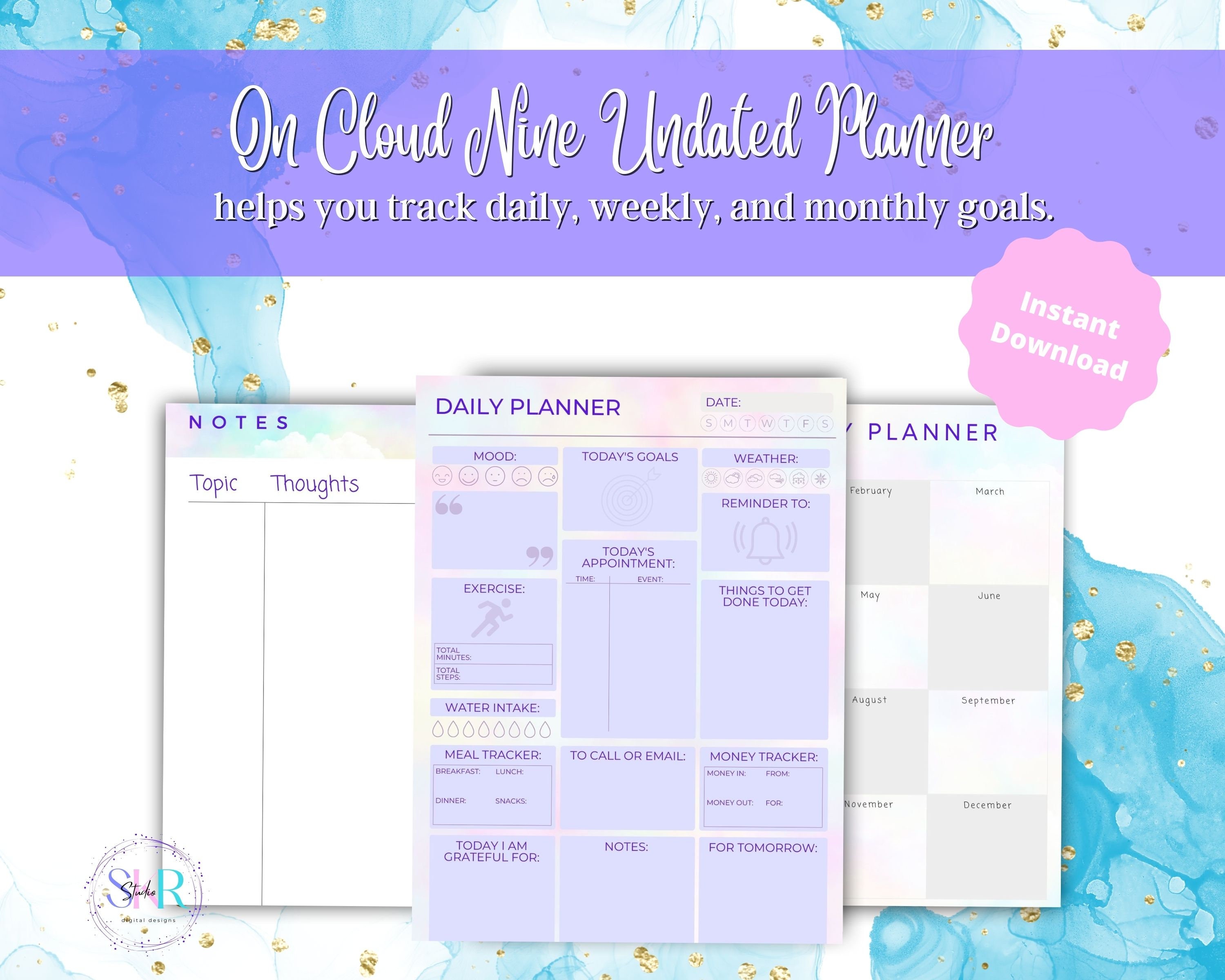On Cloud Nine PRINTABLE Planner - Etsy