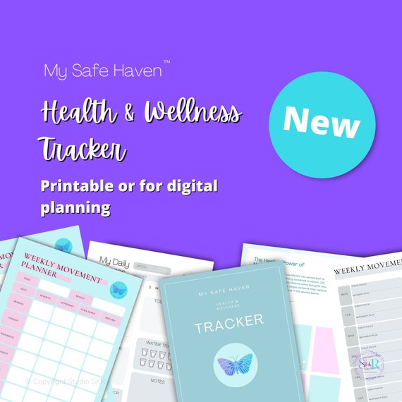 Health & Wellness Tracker US Letter Size - Etsy