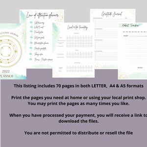 Manifestation Journal, Mindfulness Journal, Law of Attraction Printable ...