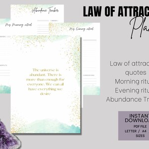 Manifestation Journal, Mindfulness Journal, Law of Attraction Printable ...