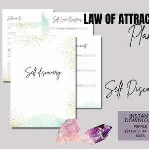 Manifestation Journal, Mindfulness Journal, Law of Attraction Printable ...