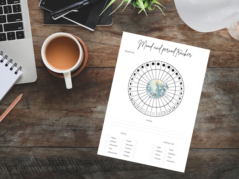 Lunar Cycle Mood Tracker, A5 Planner Inserts (digital Download) - Etsy