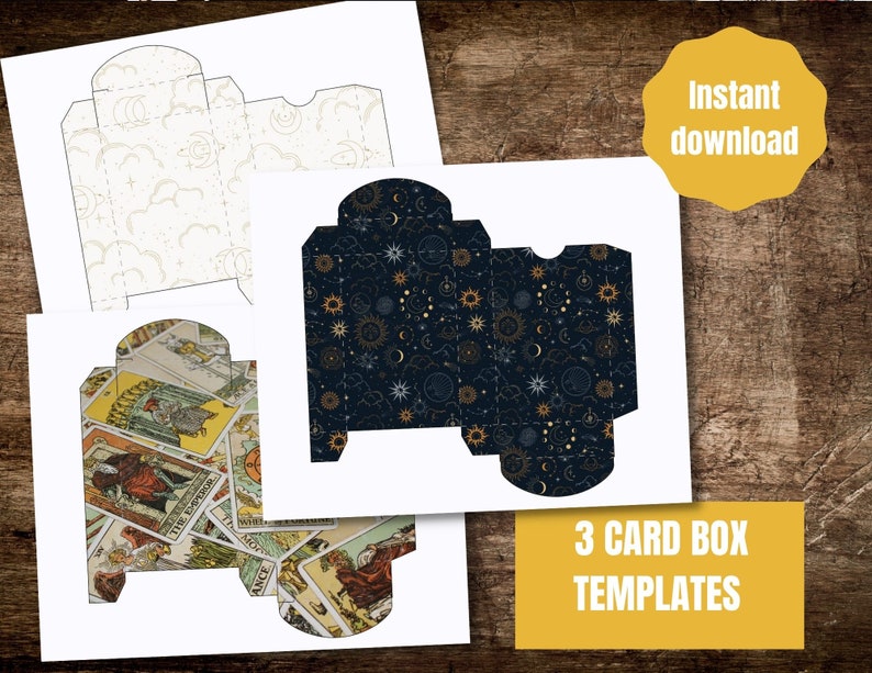 Printable Tarot Deck With Tarot Card Box, Rider Waite Tarot Cards, All ...