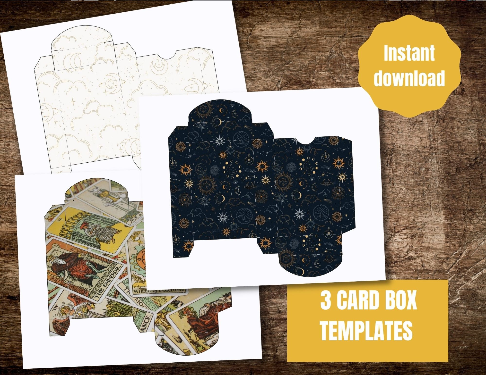 Printable Tarot Deck With Tarot Card Box, Rider Waite Tarot Cards, All ...